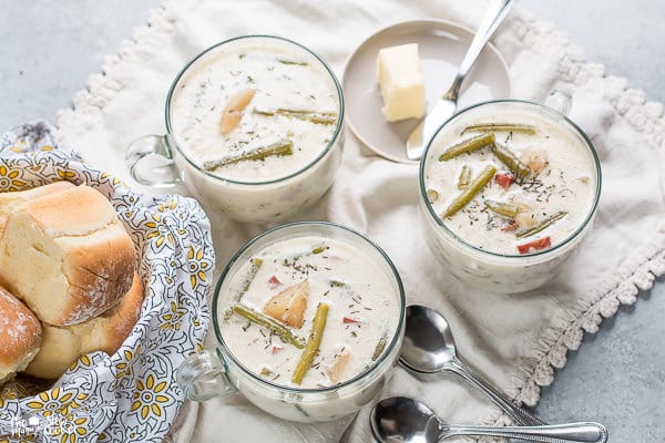 Slow Cooker Ham and Green Bean Chowder - The Magical Slow Cooker