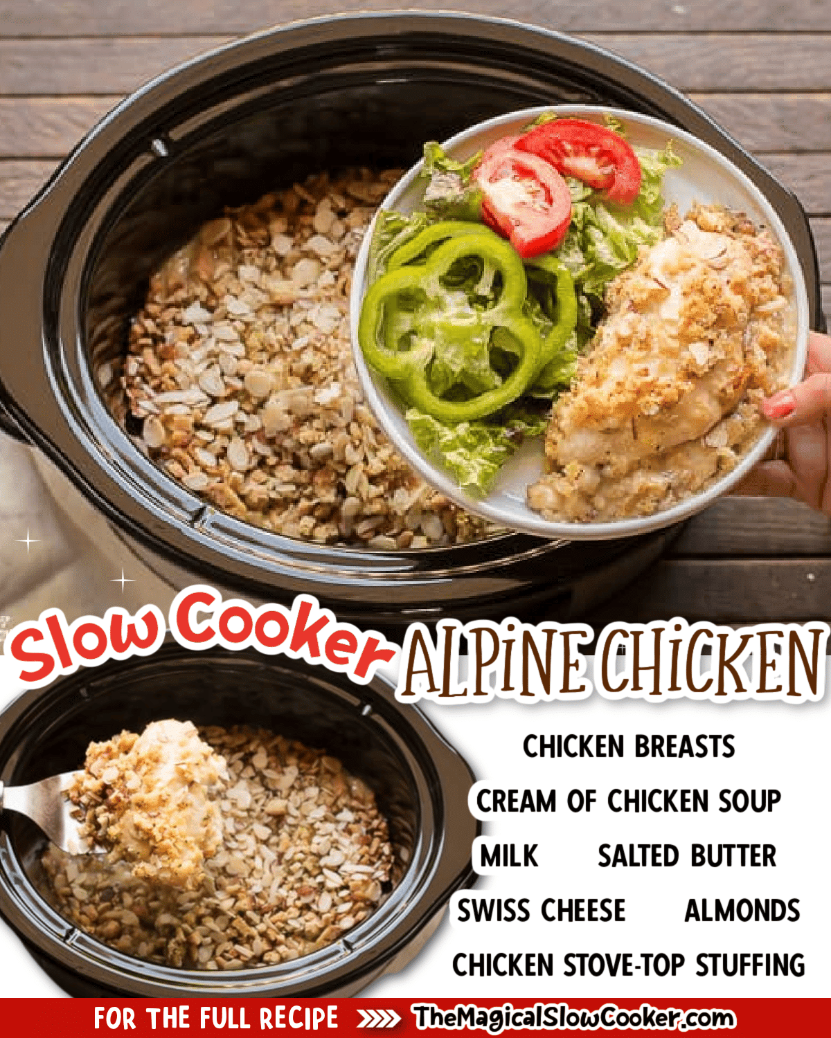 Slow Cooker Alpine Chicken - The Magical Slow Cooker