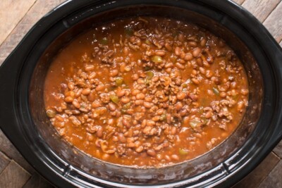 Slow Cooker Land Your Man Baked Beans - The Magical Slow Cooker