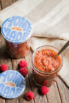 Slow Cooker Cinnamon Raspberry Applesauce - The Magical Slow Cooker