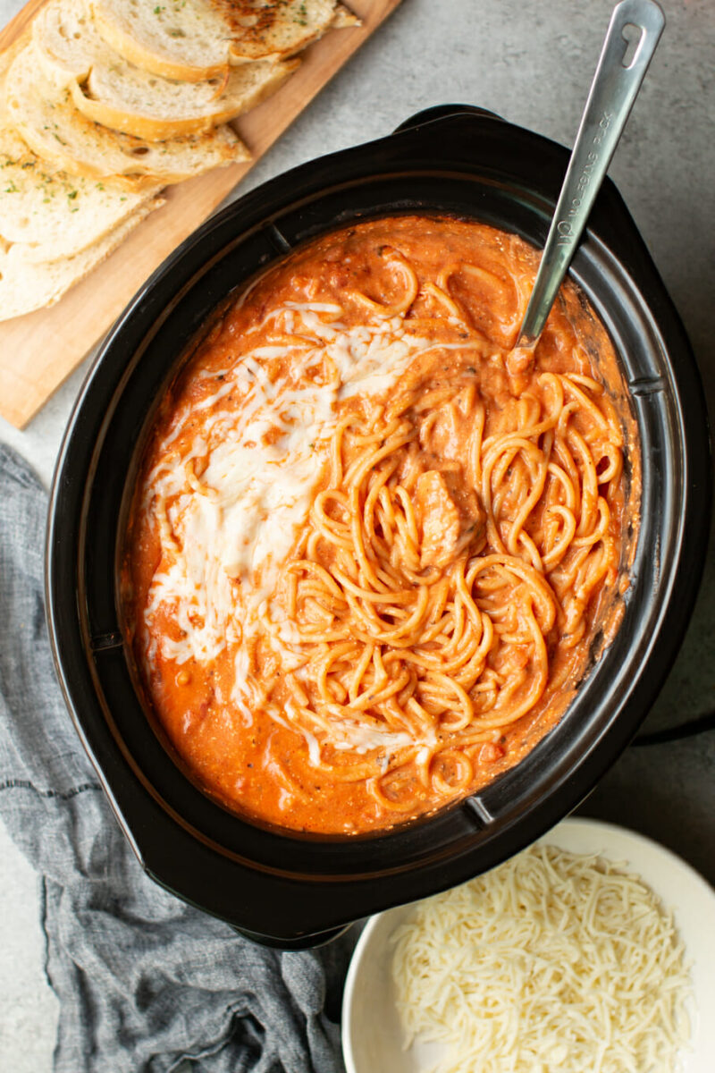Slow Cooker Creamy Chicken Spaghetti - The Magical Slow Cooker Slow Cooker Creamy Chicken Spaghetti - The Magical Slow Cooker