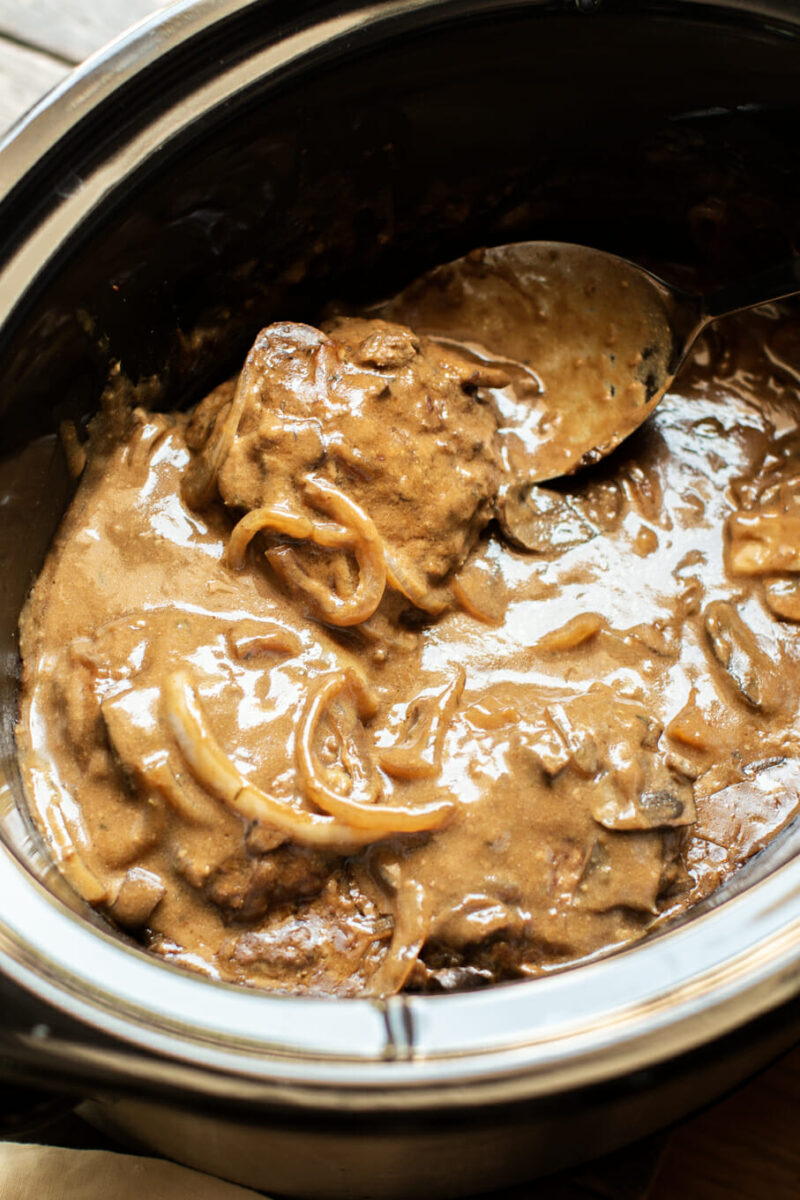 Slow Cooker Salisbury Steak - The Magical Slow Cooker
