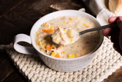 Slow Cooker Turkey Chowder - The Magical Slow Cooker