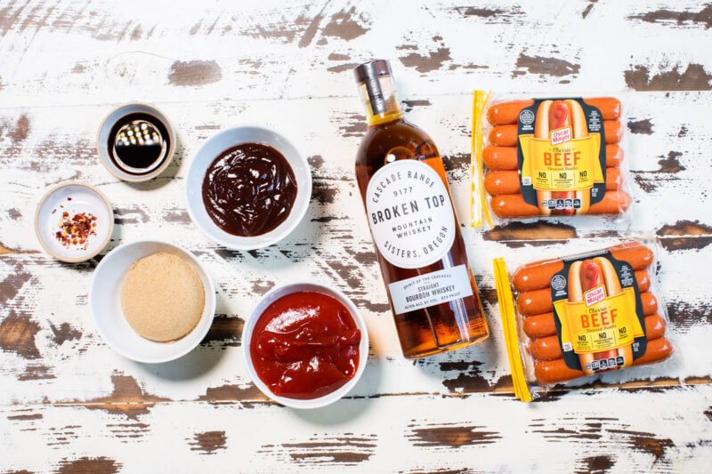 Slow Cooker Bourbon Hot Dogs - The Magical Slow Cooker