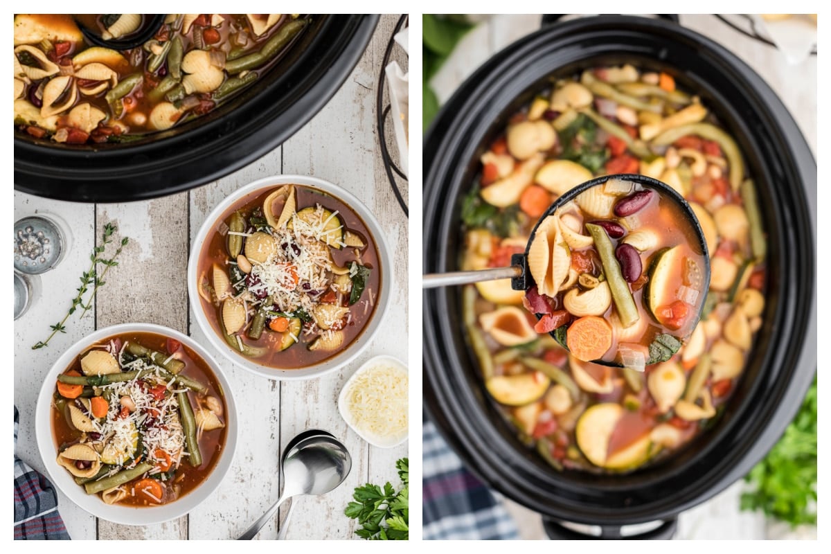 Slow Cooker Minestrone Soup - The Magical Slow Cooker