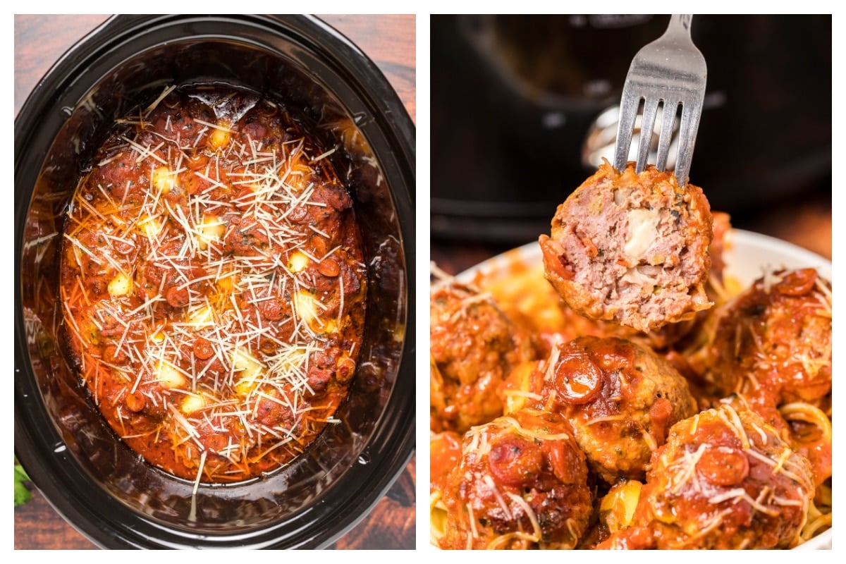 Slow Cooker Pizza Meatballs - The Magical Slow Cooker
