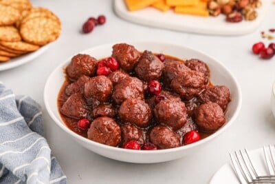 Slow Cooker Cranberry Meatballs - The Magical Slow Cooker