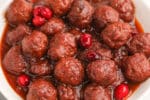 Slow Cooker Cranberry Meatballs - The Magical Slow Cooker