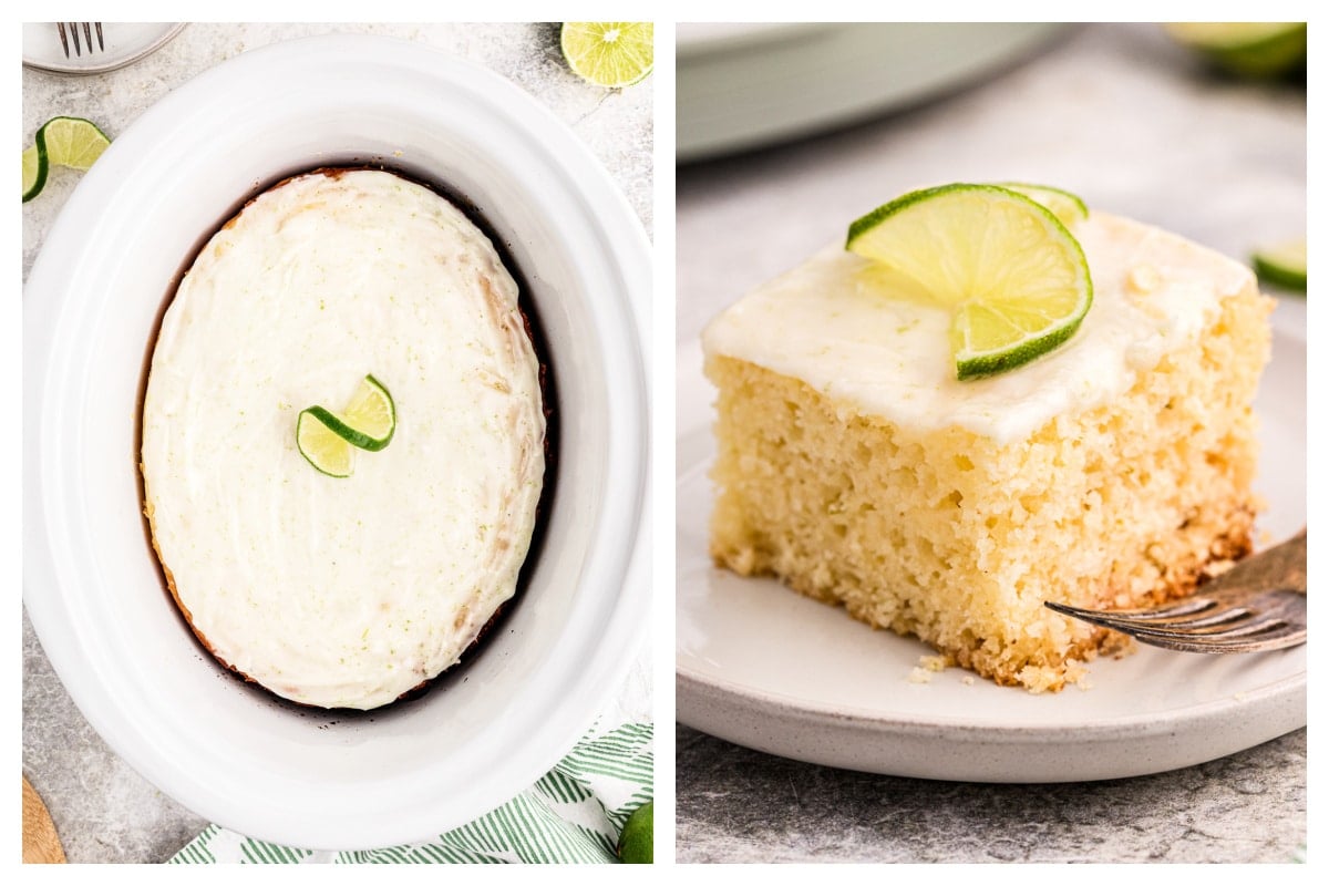 Slow Cooker Key Lime Cake - The Magical Slow Cooker