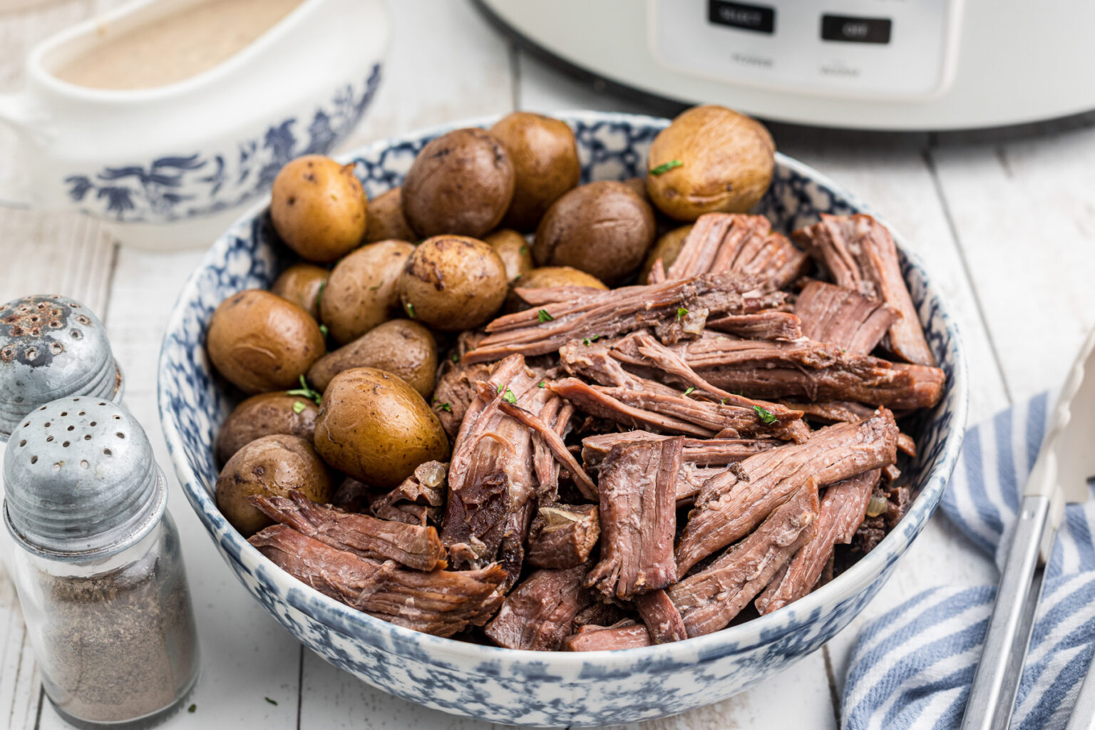 Slow Cooker Pot Roast with Blue Cheese Gravy - The Magical Slow Cooker