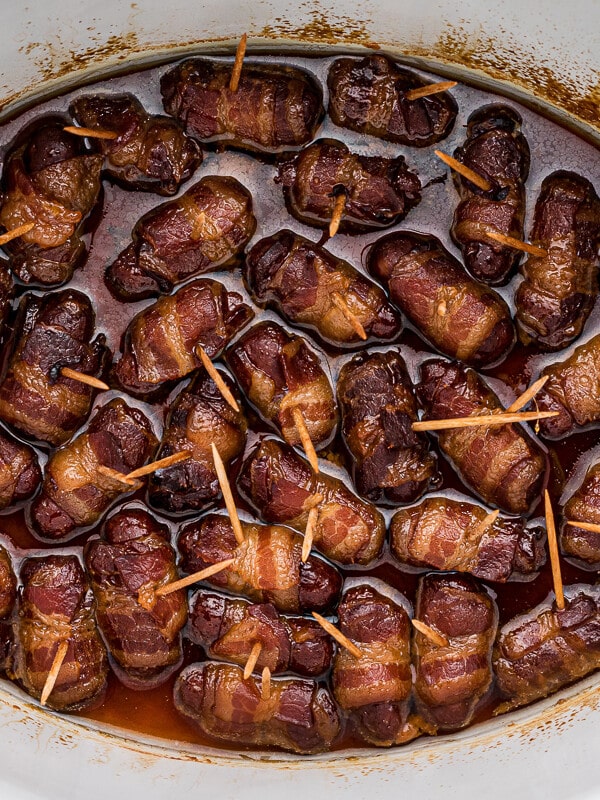 Slow Cooker Bacon Wrapped Little Smokies - The Magical Slow Cooker
