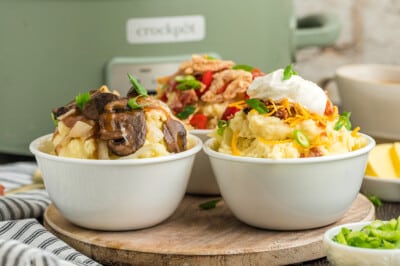 Mashed Potato Bar {Crockpot} - The Magical Slow Cooker