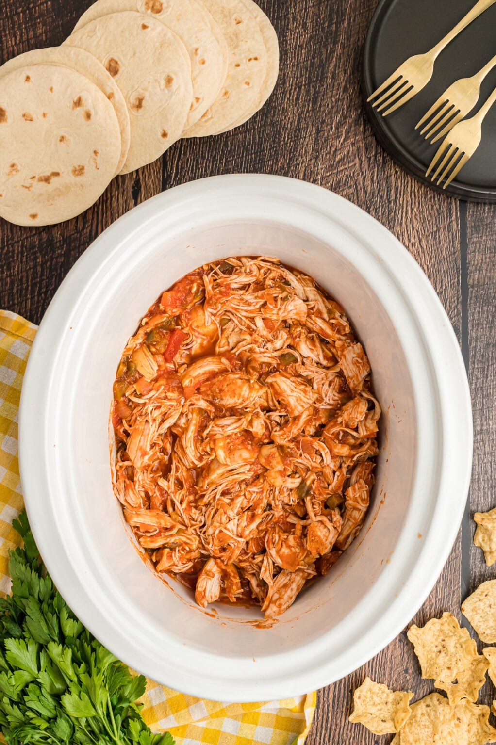 Slow Cooker Salsa Chicken - The Magical Slow Cooker