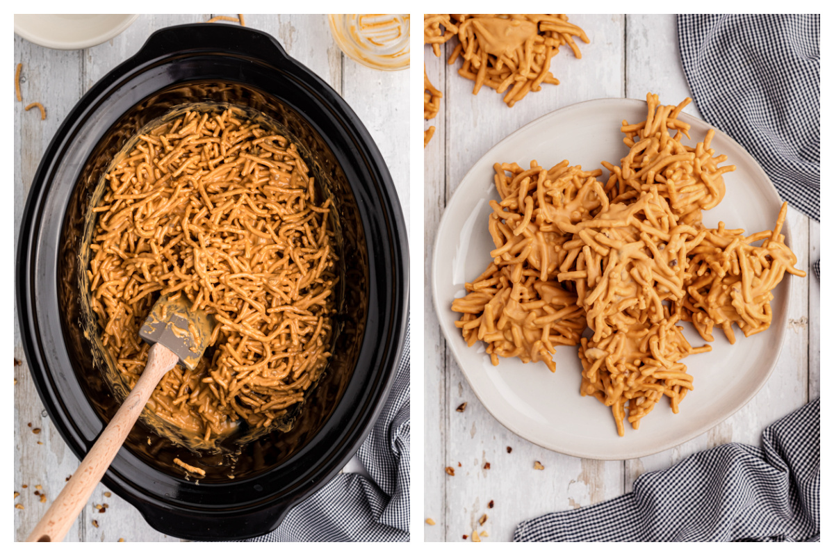 Slow Cooker Butterscotch Haystacks - The Magical Slow Cooker