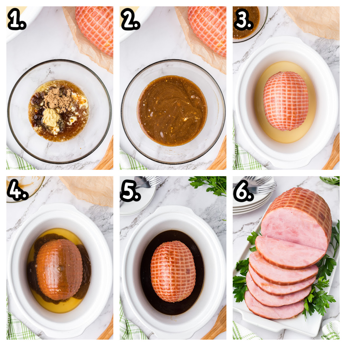 Slow Cooker Maple Dijon Ham - The Magical Slow Cooker