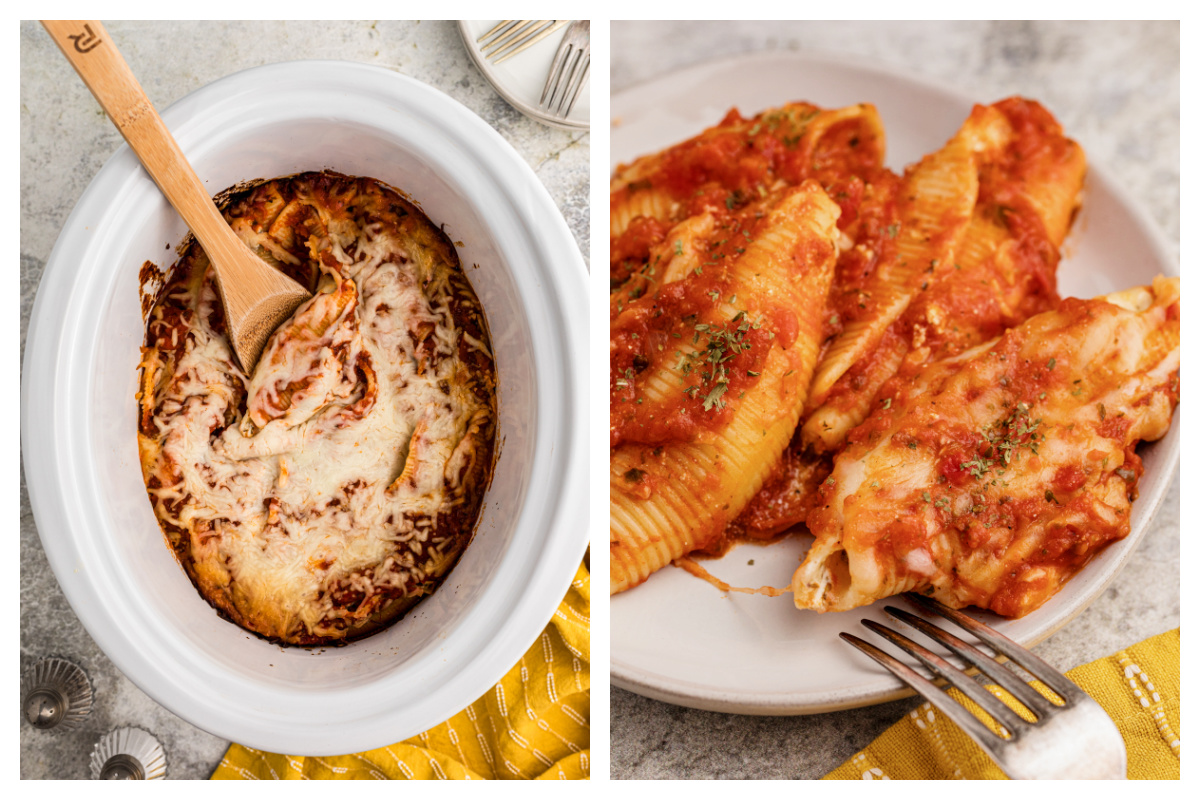 Slow Cooker Stuffed Shells - The Magical Slow Cooker