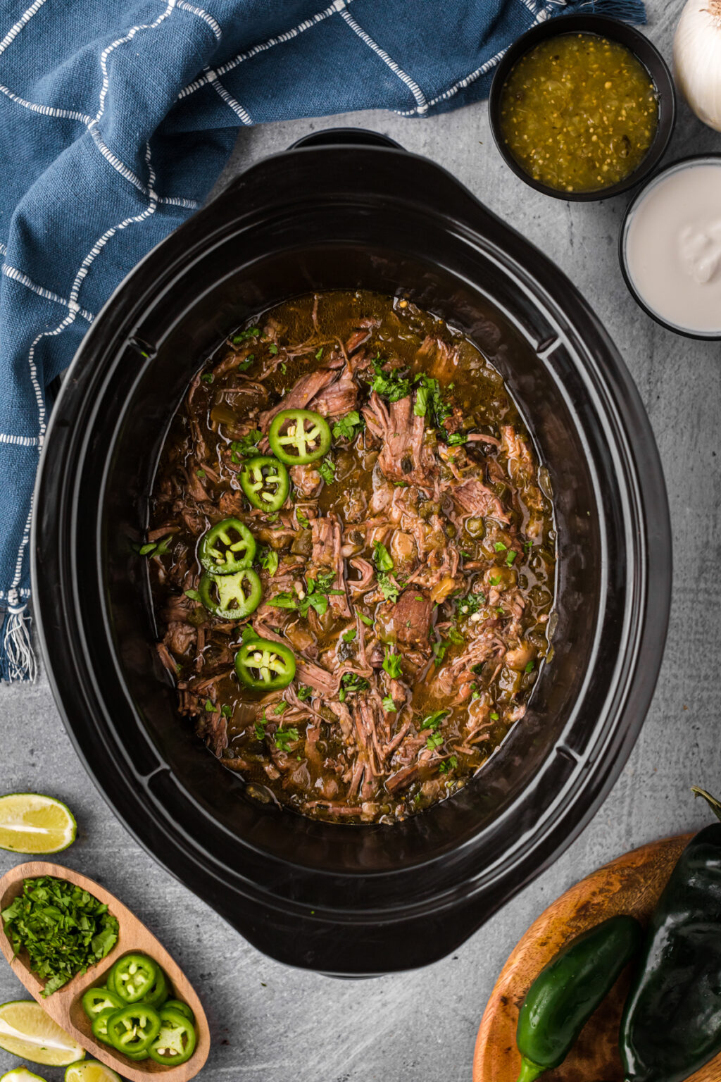 Salsa Verde Beef - The Magical Slow Cooker