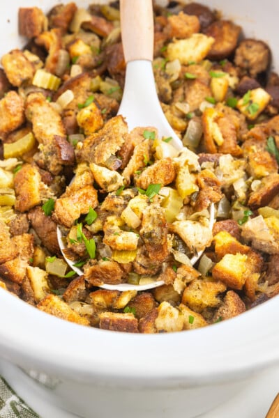 Slow Cooker Stuffing - The Magical Slow Cooker