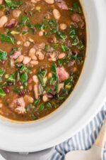 Slow Cooker 15 Bean Soup with Ham and Collard Greens - The Magical Slow Cooker