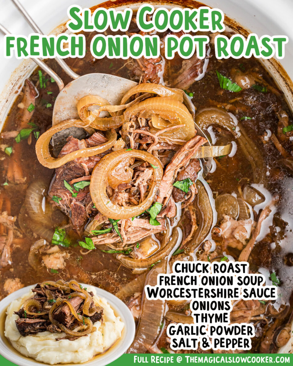 Slow Cooker French Onion Pot Roast - The Magical Slow Cooker