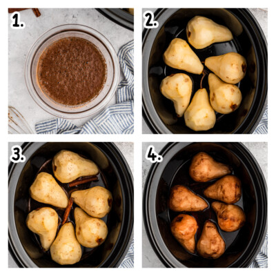 Slow Cooker Poached Pears - The Magical Slow Cooker