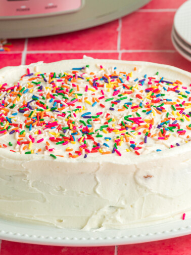 Slow Cooker Birthday Cake - The Magical Slow Cooker