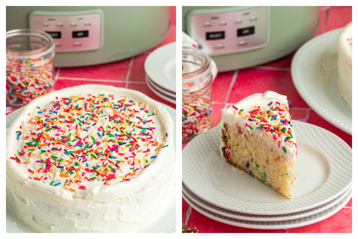 Slow Cooker Birthday Cake - The Magical Slow Cooker