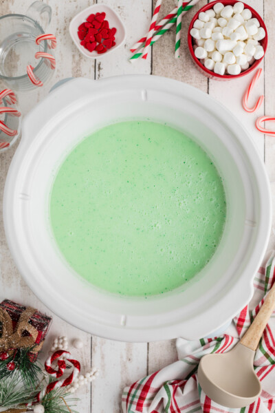 Slow Cooker Grinch Hot Chocolate - The Magical Slow Cooker