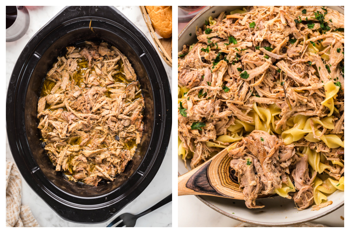 Slow Cooker Pulled Pork Pasta The Magical Slow Cooker
