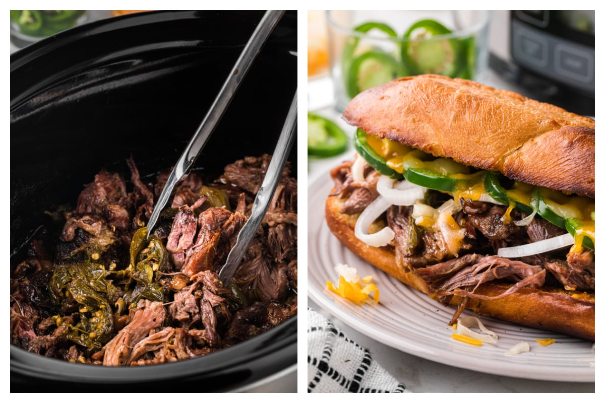 Slow Cooker Jalapeno Beef Sandwiches - The Magical Slow Cooker