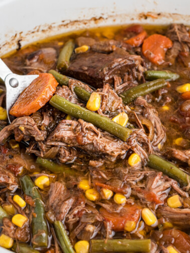 Slow Cooker Shredded Beef Dinner - The Magical Slow Cooker