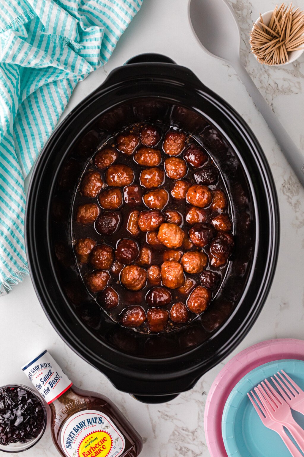 Baby Shower Meatballs - The Magical Slow Cooker
