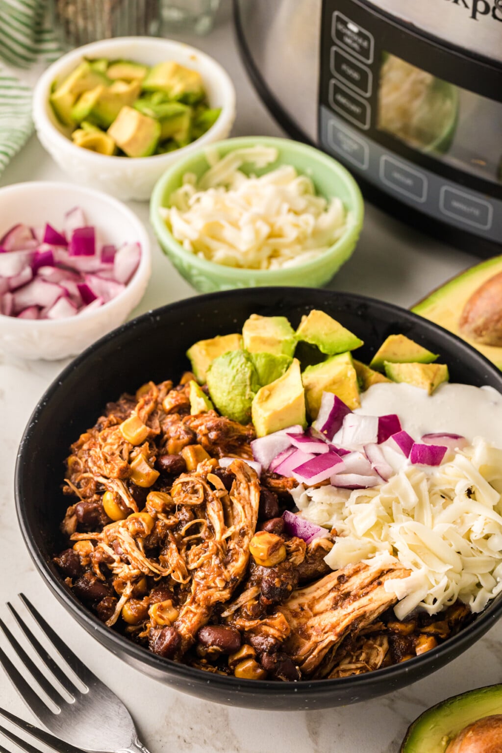 Chipotle Chicken Bowls - The Magical Slow Cooker