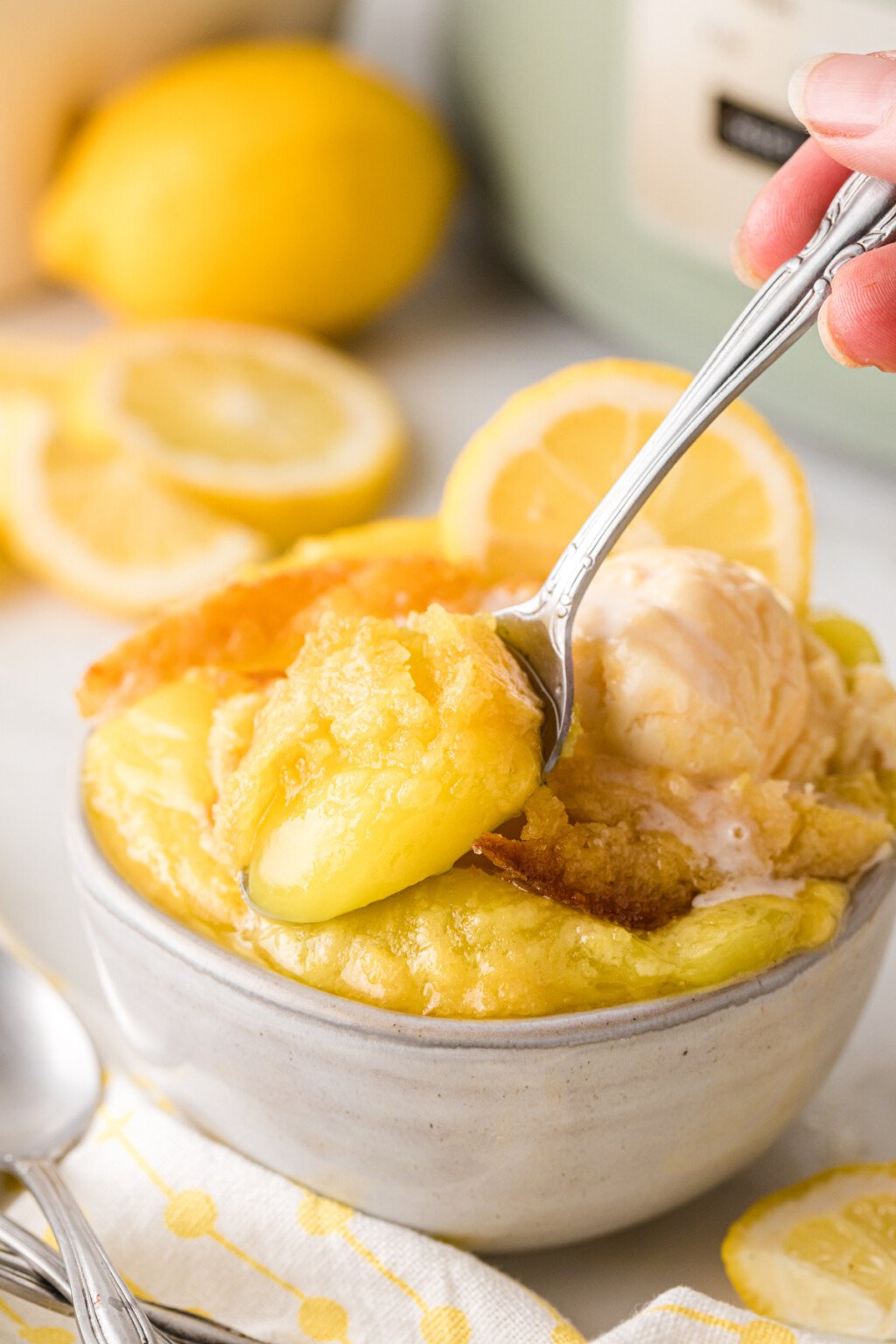 Lemon Dump Cake - The Magical Slow Cooker